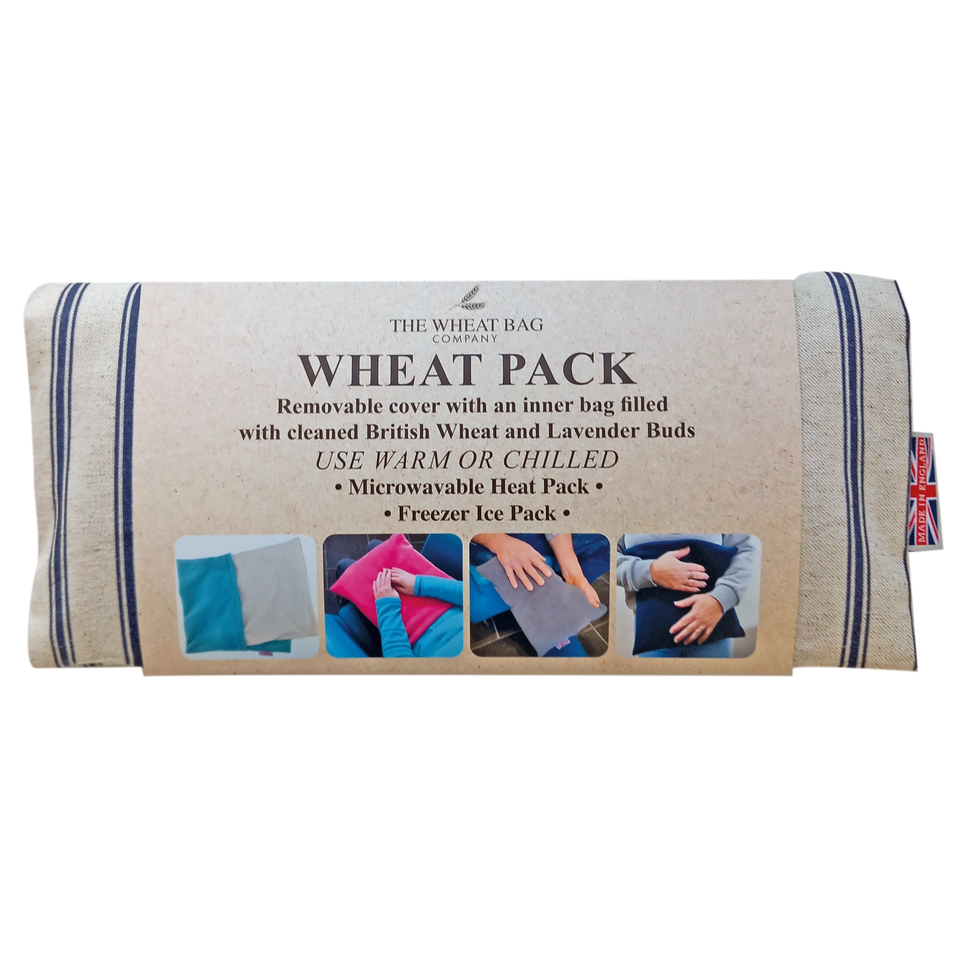 Wheat Pack- Navy Stripe Linen