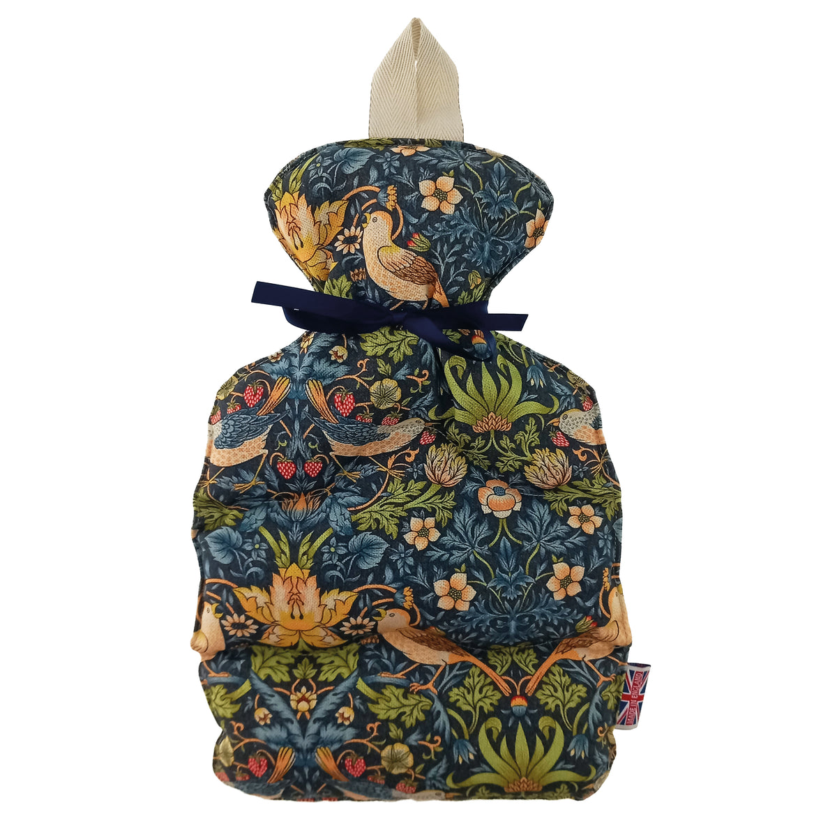 Wheat Bottle - William Morris Strawberry Thief, Navy – The Wheat Bag ...