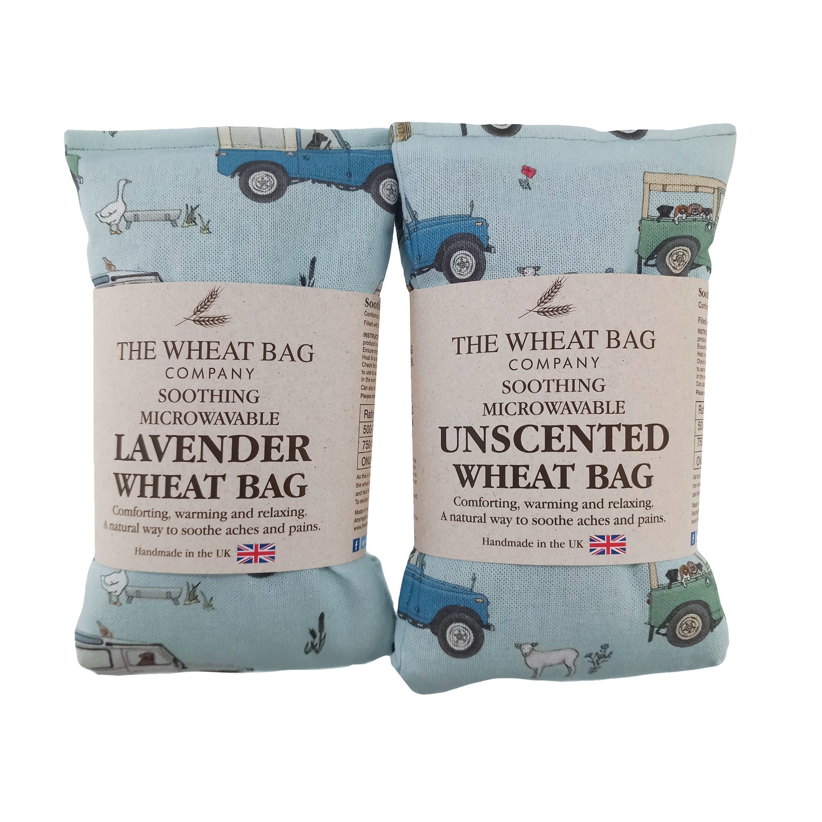 Alfie Aqua Cotton Wheat Bag | 100% Wheat or Lavender filled