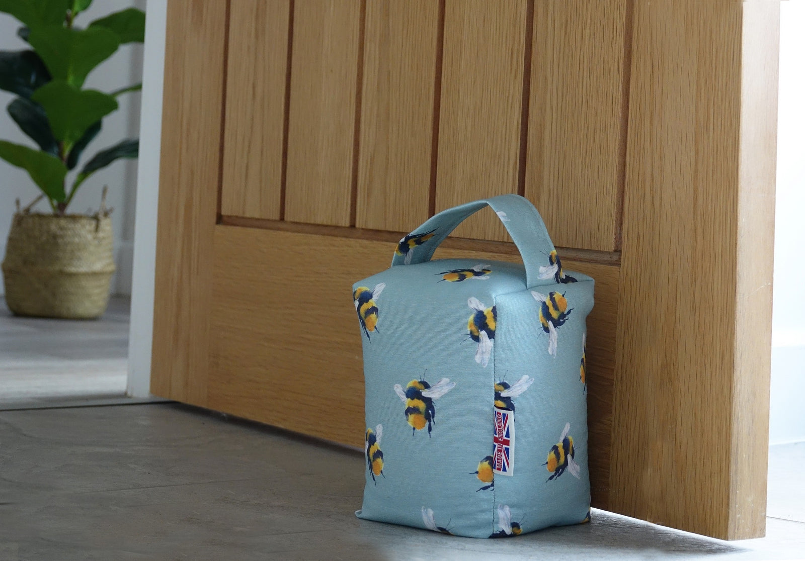Door Stop Bumblebee|Weighted with cleaned English Wheat
