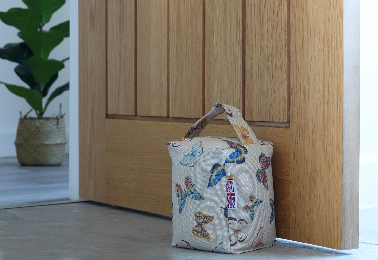 Door Stop Exotic Butterfly|Weighted with English Wheat