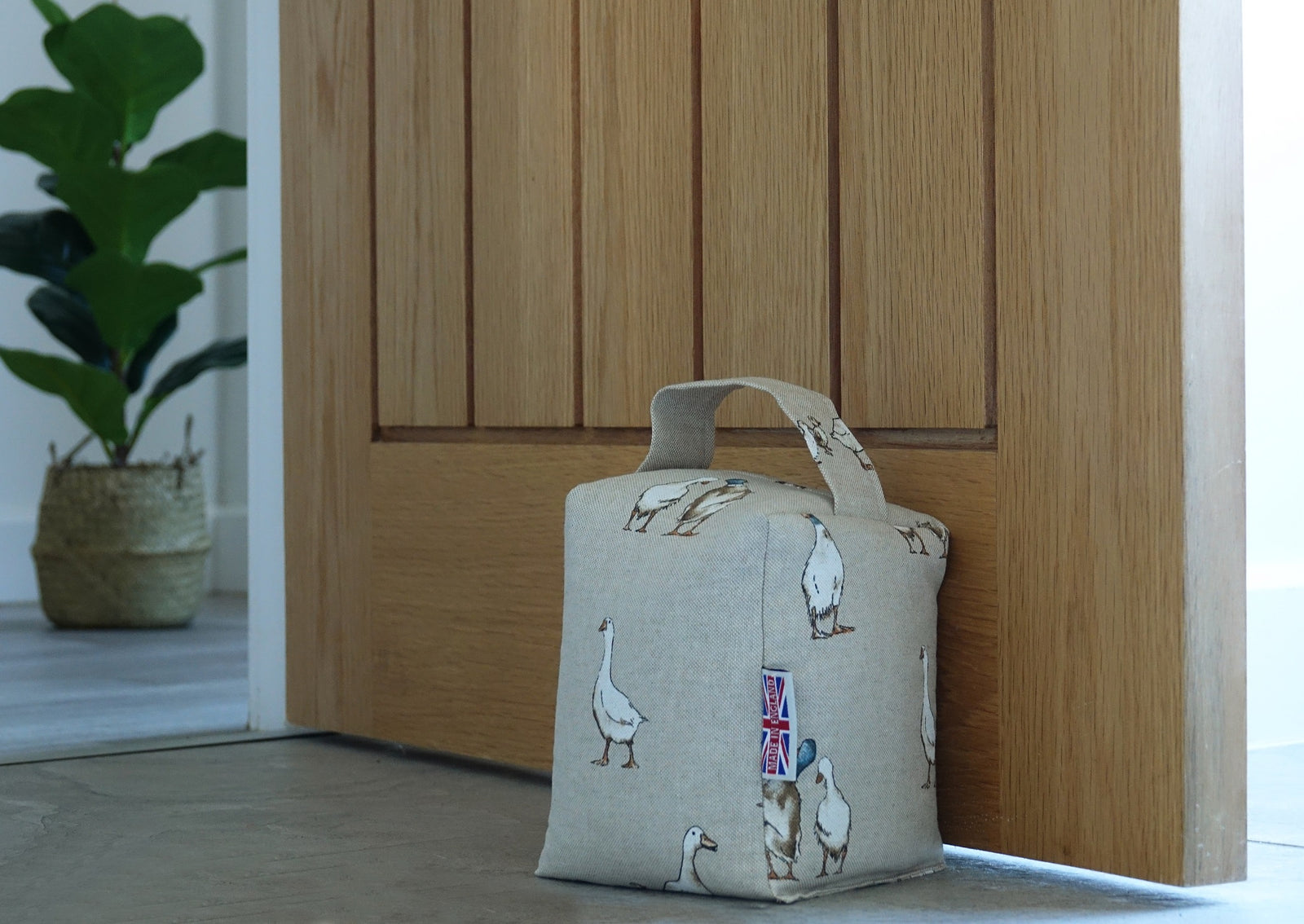 Door Stop Ducks - Oatmeal|Weighted with English Wheat