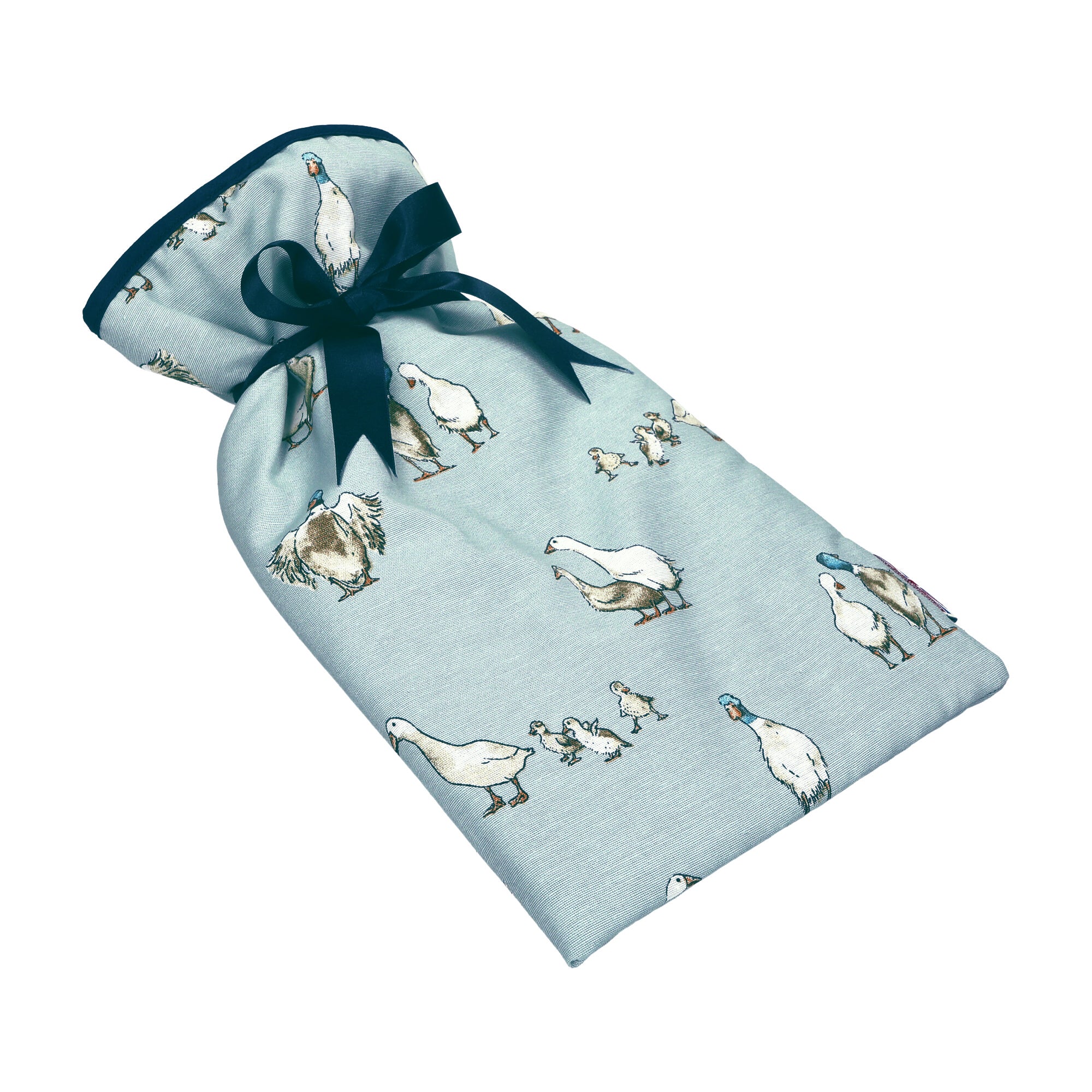 Hot Water Bottle Cover - Ducks Blue